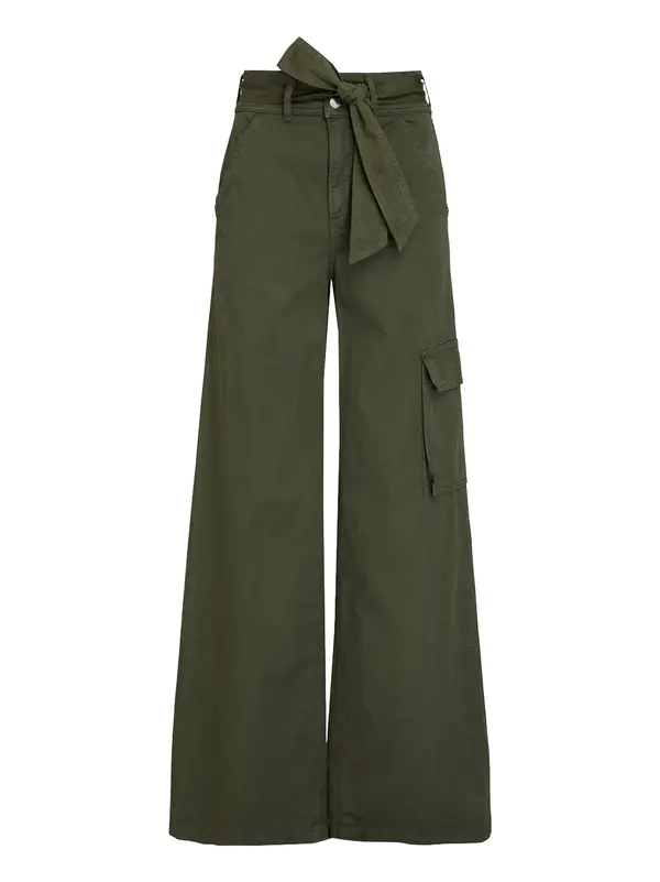 Veronica Beard Belissa Cotton-blend Twill Cargo Pants - Army Green