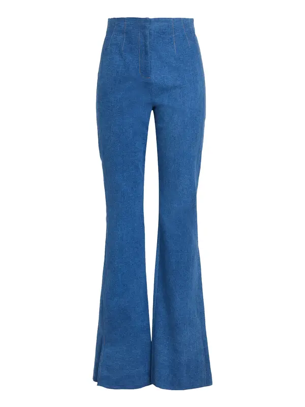 Veronica Beard Royce High-rise Flared Jeans - Mid Denim