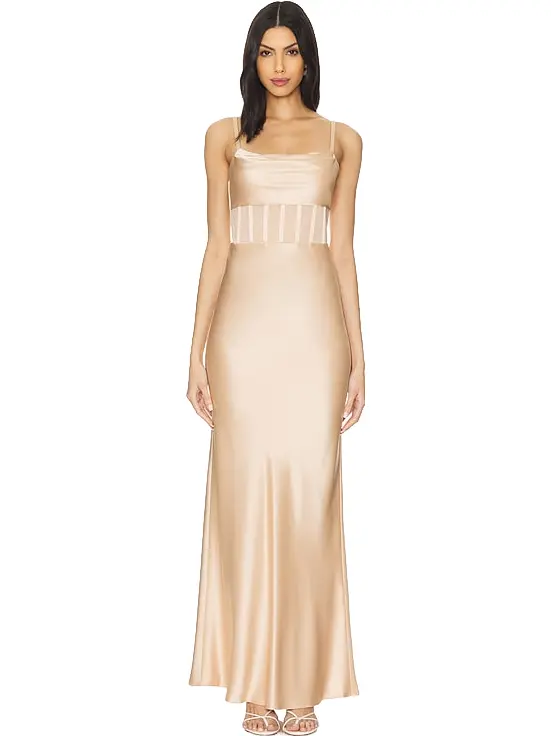 Alice + Olivia Valentina Maxi Dress - Almond