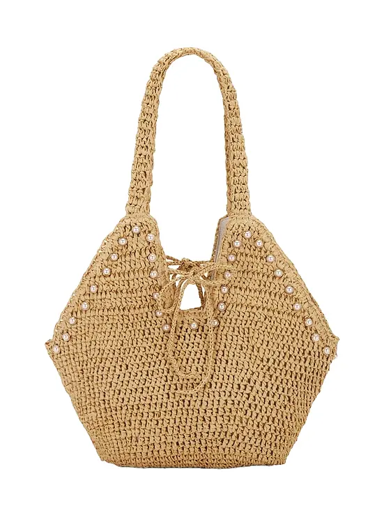 BTB LOS ANGELES Posey Pearl Tote - Natural