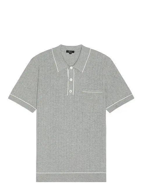 Rails Hardy Polo Shirt In Grey - Grey Melange