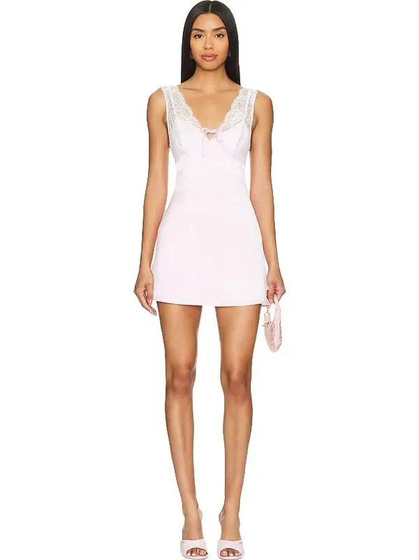 MORE TO COME Ruth Mini Dress - Blush Pink