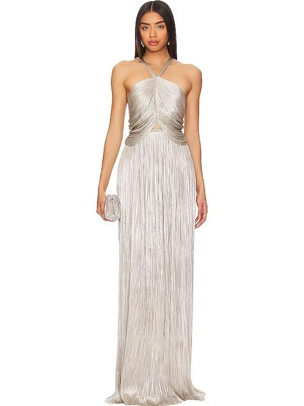 MARIA LUCIA HOHAN Ravisa Gown - Gunmetal