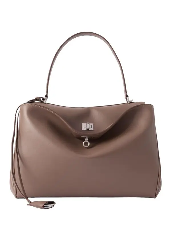 Balenciaga Rodeo Leather Shoulder Bag - Gray