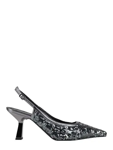 J.A.P. JOSE ANTONIO PEREIRA Leather Slingback Pumps - Grey