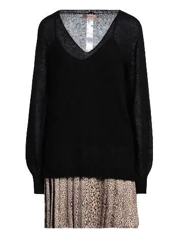TWINSET Mini Dress In Mohair And Alpaca Wool - Black