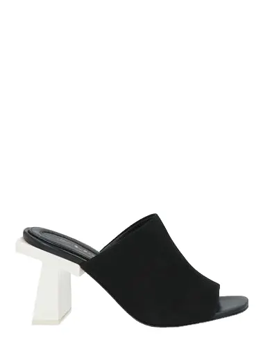 Tory Burch Leather Slide Sandals - Black