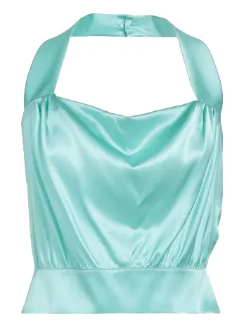 Pinko Satin Halterneck Top - Green