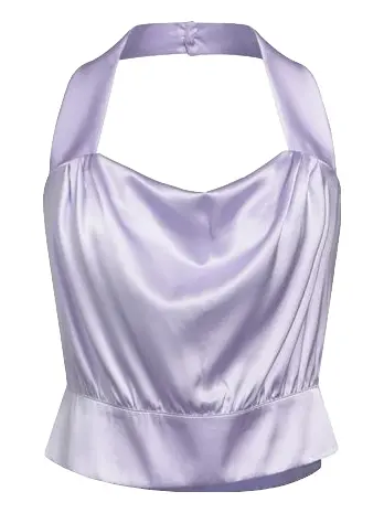 Pinko Satin Halterneck Top - Purple