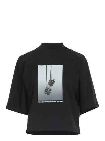 Palm Angels Printed Jersey T-shirt - Black