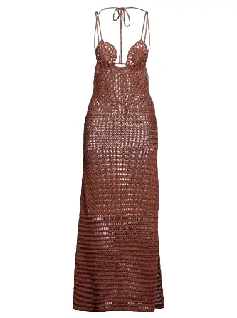 Alanui Maxi Knit Dress - Brown