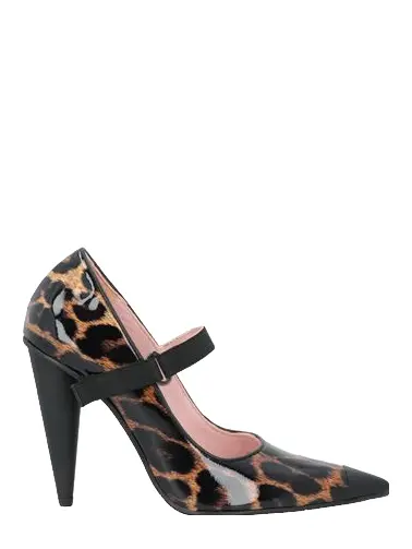 RAS Leopard-print Mary Jane Pumps - Black