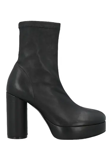 VIC MATIE Leather Sock Ankle Boots - Black