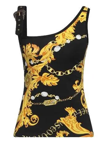 Versace Top In Cotton And Elastane - Black