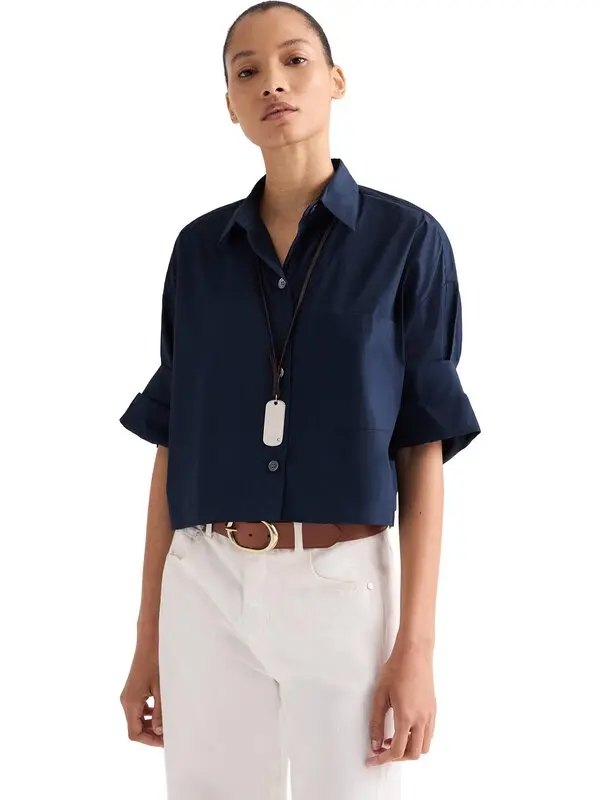 TWP Next Ex Cotton Shirt - Midnight
