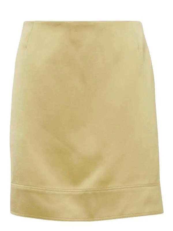 TOTEME High-rise Satin Miniskirt - Green