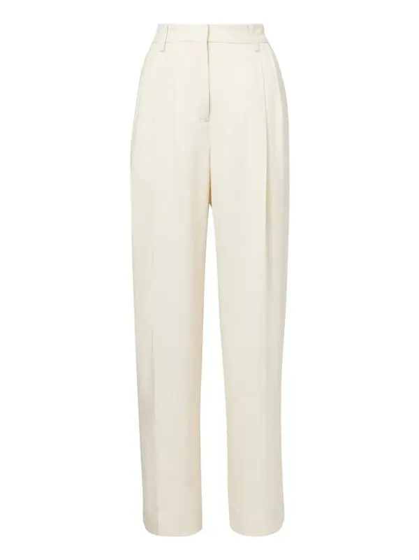 TOTEME High-rise Straight Leg Pants - White
