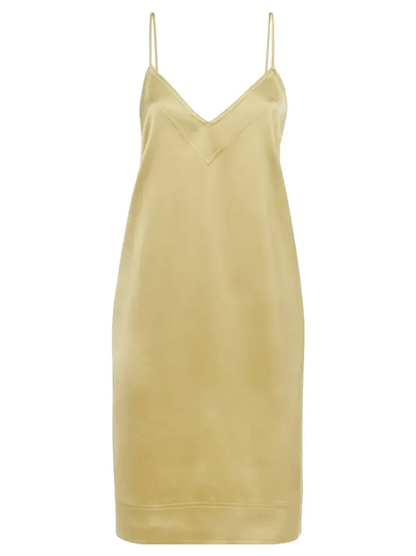 TOTÊME Satin Slip Dress - Green
