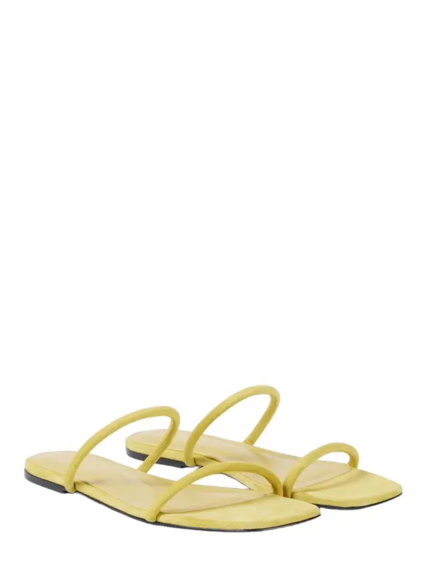 TOTEME The Minimalist Suede Sandals - Yellow