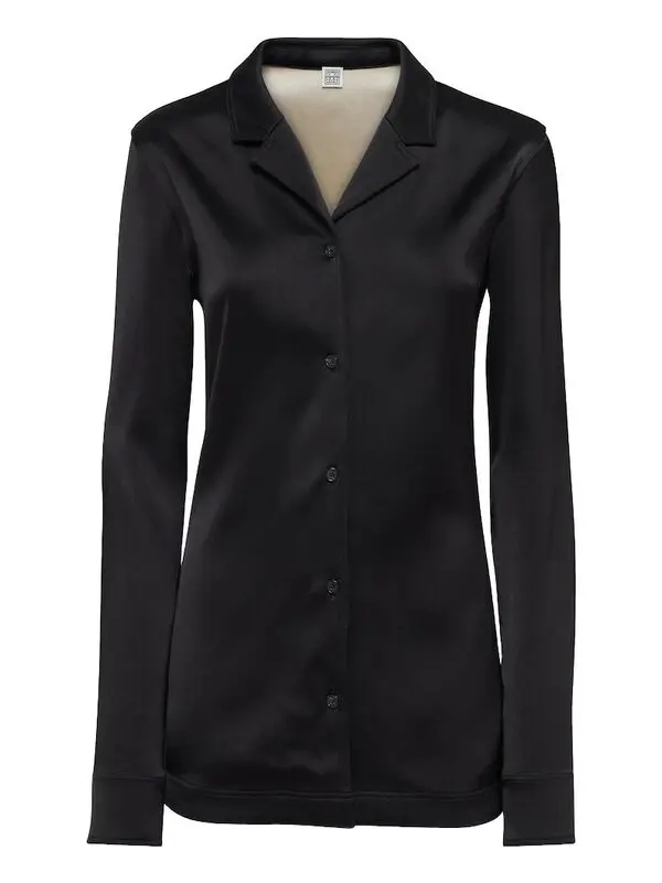 TOTEME Satin Shirt - Black