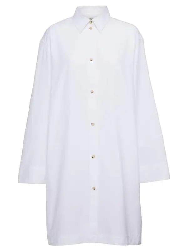 TOTÊME Oversized Shirt Dress - White