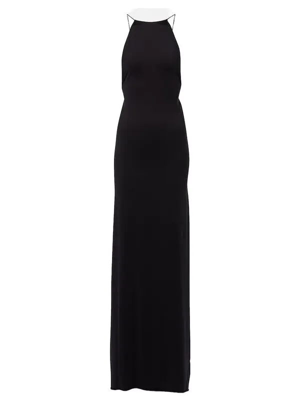 Coperni Suspended Triangle Open-back Maxi Dress - Black