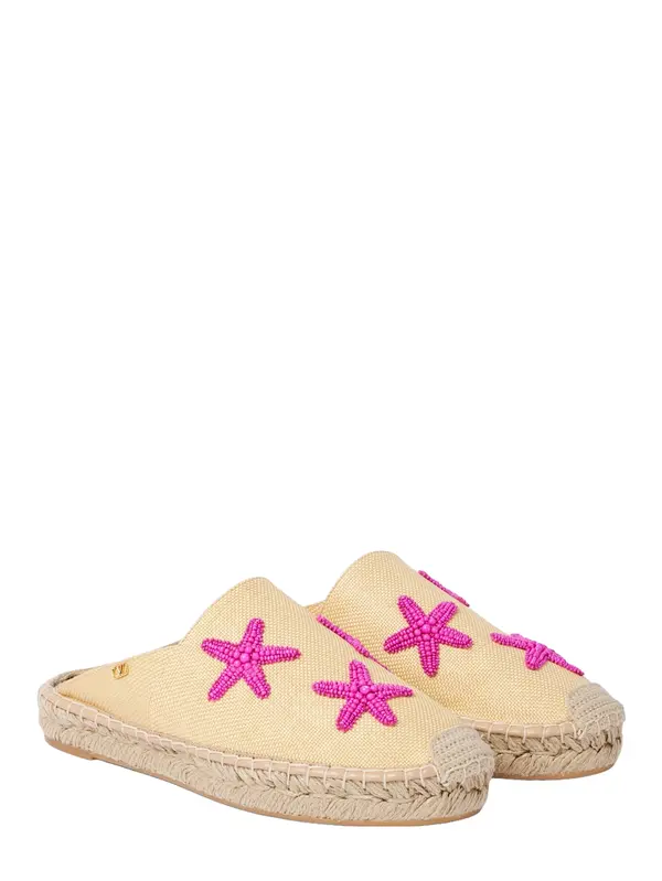 Valentino Garavani Starfish Beaded Espadrilles - Neutrals