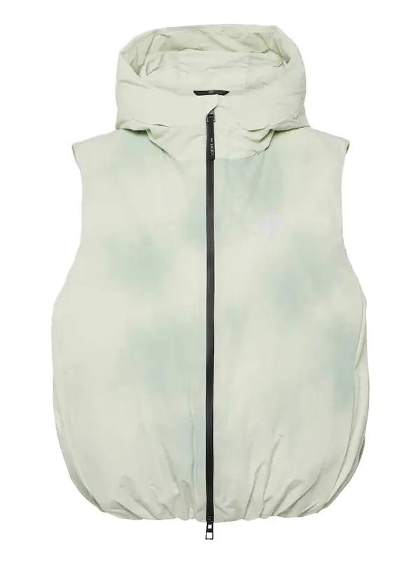 Loewe X On Tie-dye Technical Puffer Vest - White