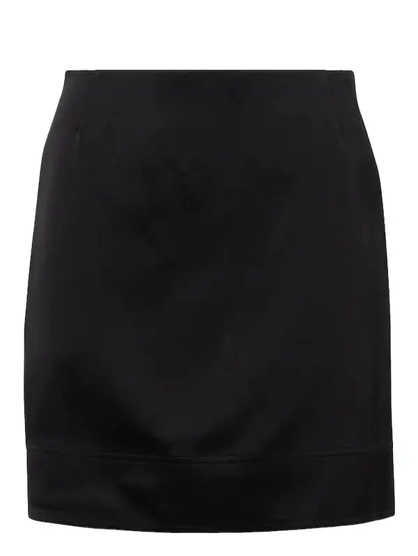 TOTEME Satin Mini Skirt - Black