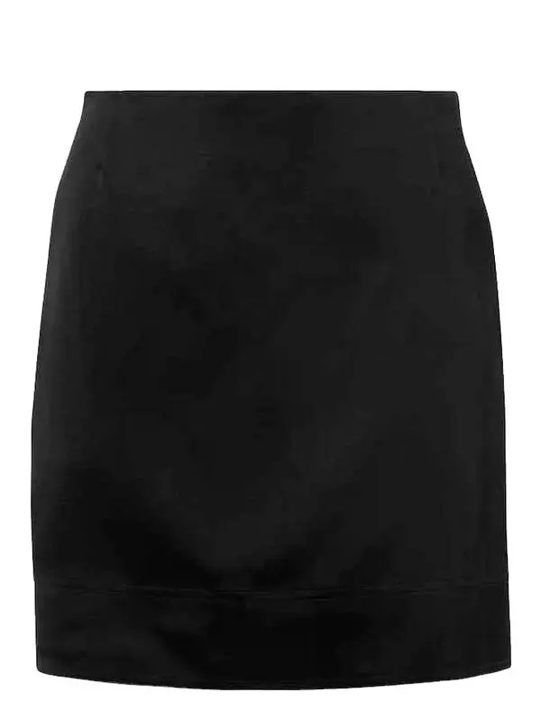 TOTEME Satin Mini Skirt - Black