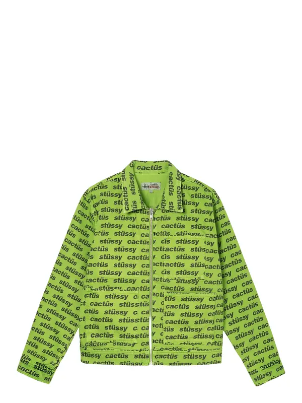 StÜssy X Cactus Plant Flea Market Zip Work Jacket - Green