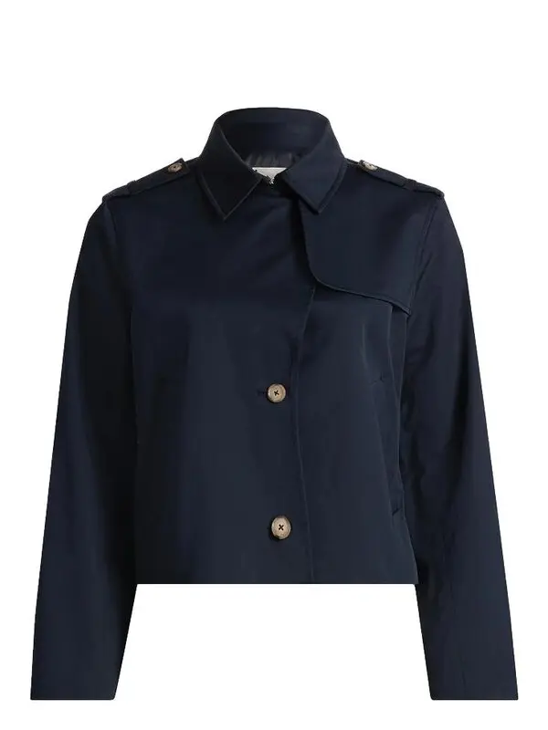 FRAME Cotton Trench Jacket - Navy