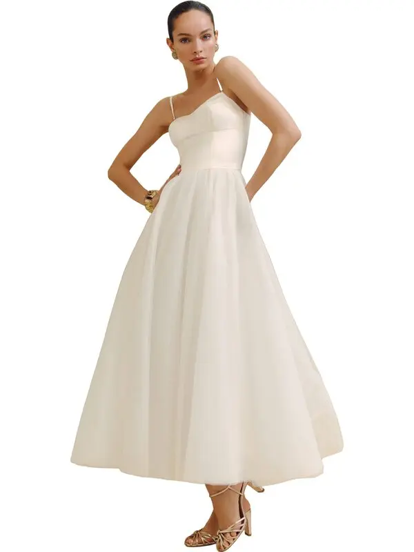 REFORMATION Alouette Tulle Dress - Ivory