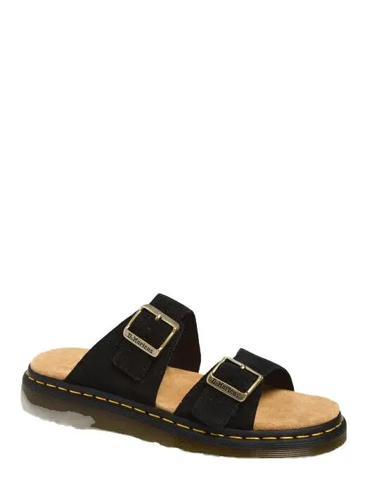 Dr. Martens Josef Leather Slide Sandal - Black Suede
