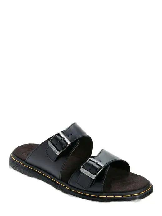 Dr. Martens Josef Leather Slide Sandal - Black