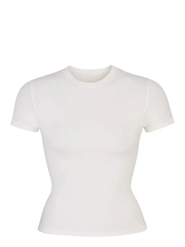 SKIMS Cotton Jersey Crewneck T-shirt - Marble