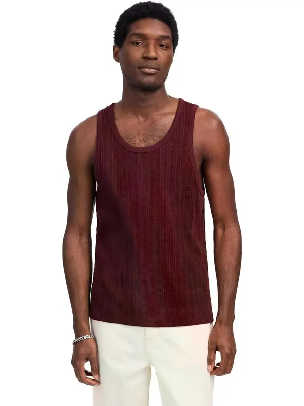 Madewell Textured Tank Top - Deep Plum