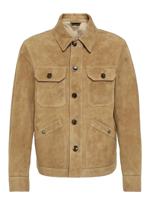 TOM FORD Suede Field Jacket - Brown