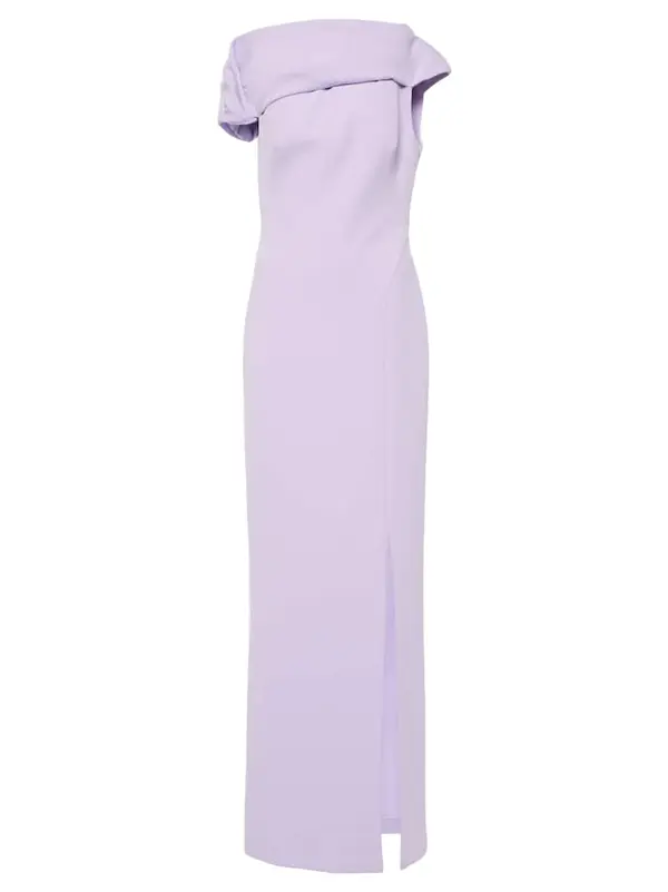 Safiyaa Derra Draped Gown - Purple