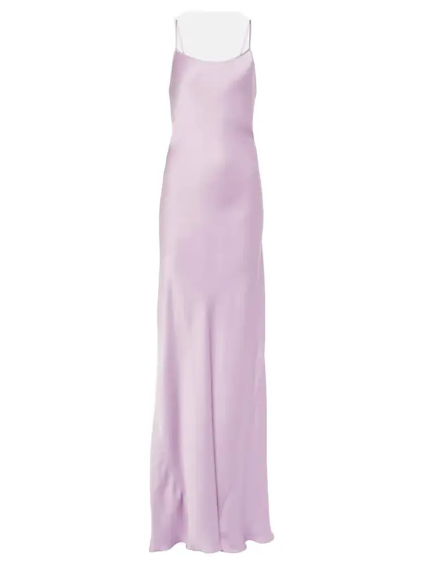 Victoria Beckham Satin Gown - Purple