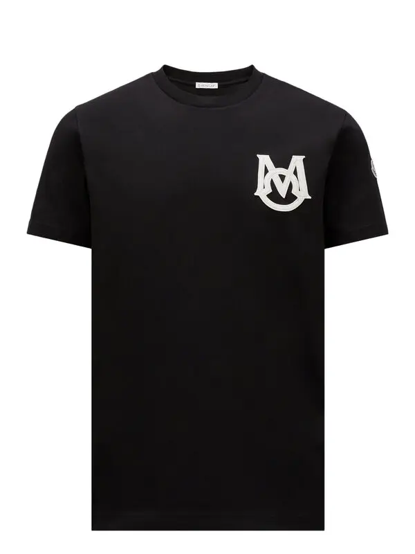 Moncler Monogram Cotton T-shirt - Black