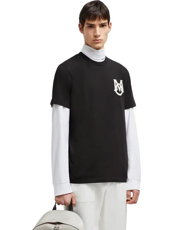 Moncler Monogram Cotton T-shirt - Black