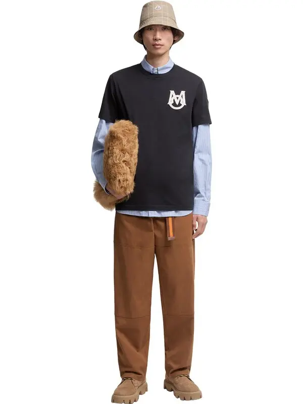 Moncler Monogram Cotton T-shirt - Blue