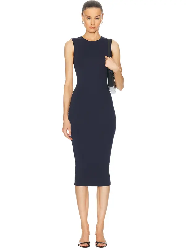 FLORE FLORE Esme Midi Dress - Navy