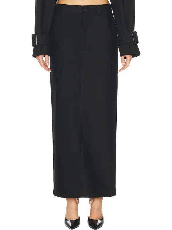 Wardrobe.NYC Drill Column Skirt - Black