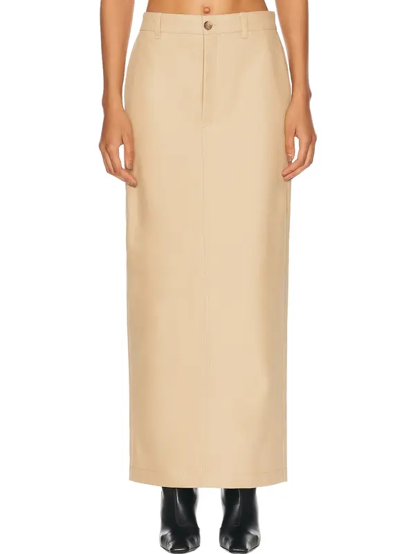 Wardrobe.NYC Drill Column Skirt - Khaki