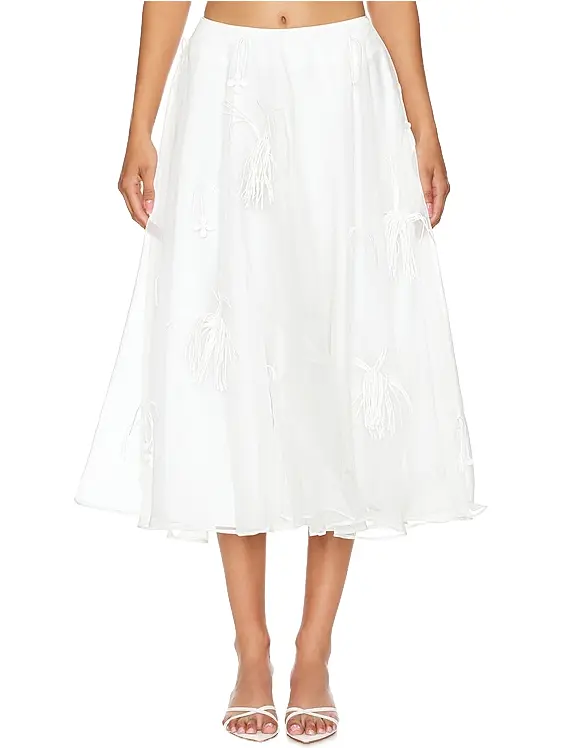 Bardot Marcelle Midi Skirt - Orchid White