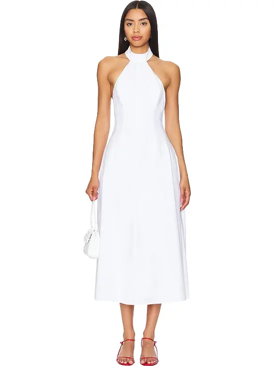 Bardot Genevieve Poplin Midi Dress - Orchid White