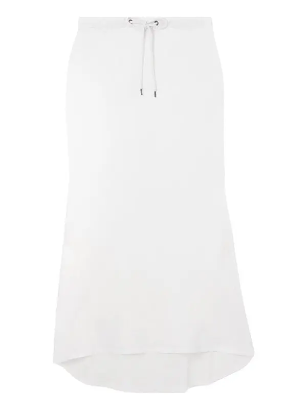 JAMES PERSE Surfside Asymmetric Linen Skirt - White