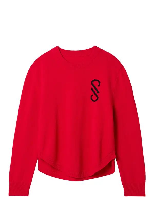 Proenza Schouler Intarsia Wool Sweater - Red
